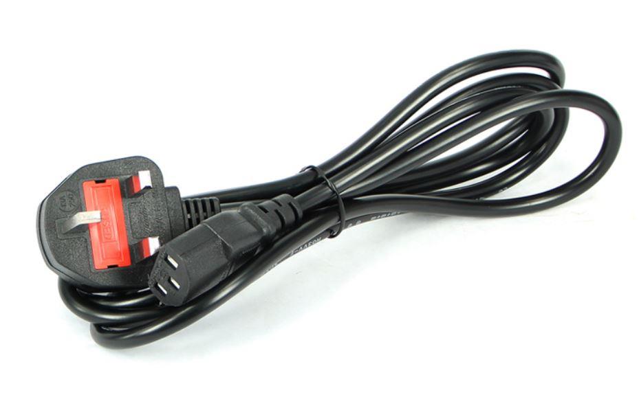 3-Pin UK 13A Fused AC Switching Power Supply Adapter Power Cord Cable