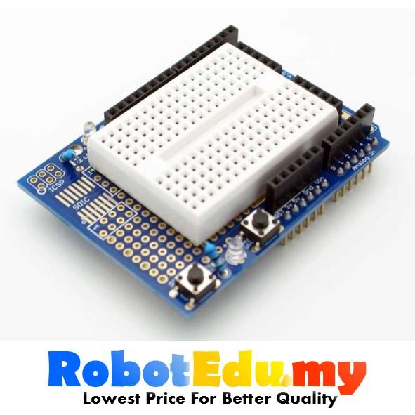 Arduino Uno Proto Shield Kit Compatible With R3, Expansion Mini Breadboard