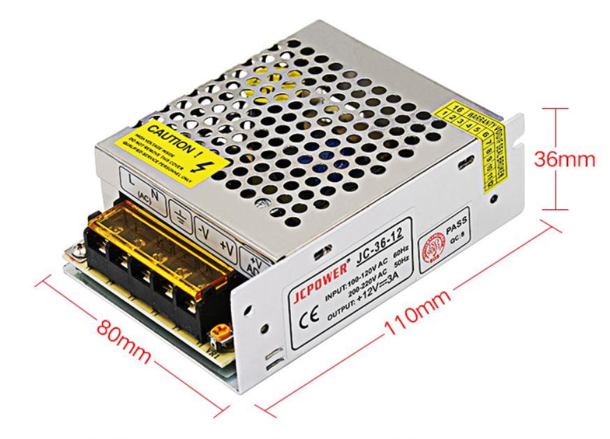 [PSU]AC to DC 36W 12V 3A CCTV Alarm LED Switching Power Supply Adapter
